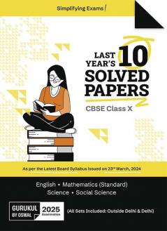 Buy Gurukul By Oswal Last Years 10 Solved Papers : CBSE Class 10 for ...