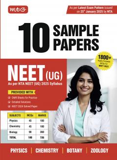 Buy MTG NEET 10 Sample Papers as per NMC NEET UG 2025 Syllabus | NEET ...