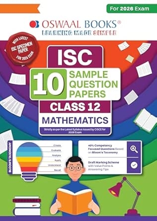 Buy Oswaal ISC 10 Sample Question Papers Class 12 Mathematics for Board ...